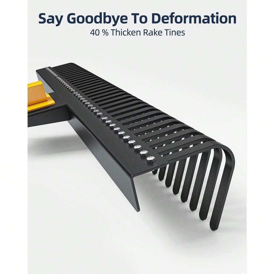 5 FT Landscape Rock Rake, 3 Point Attach Rake With 360 Degree Rotation ...