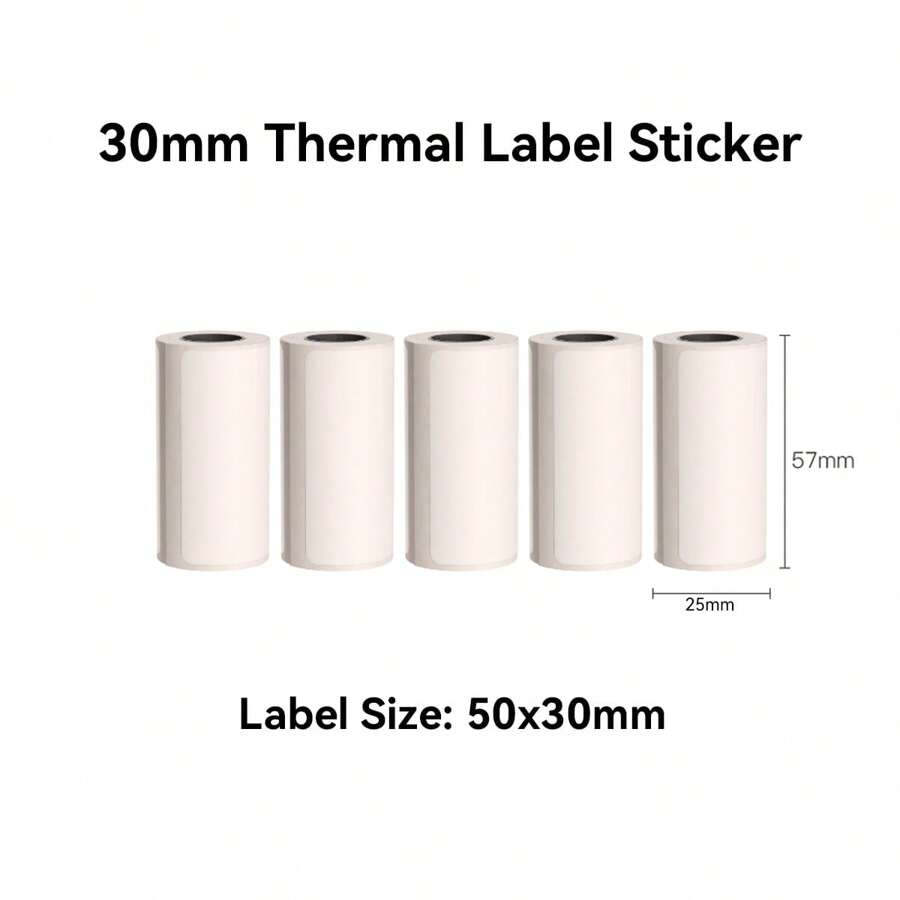 Mini Printer Label Paper Thermal Paper White Label Sticker Print Papers ...