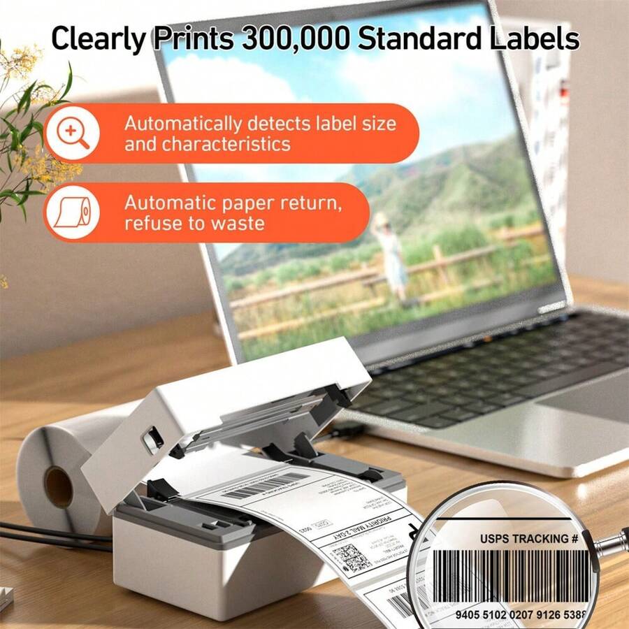 MUNBYN USB Shipping Label Printer 4x6 Thermal Desktop Printer For ...