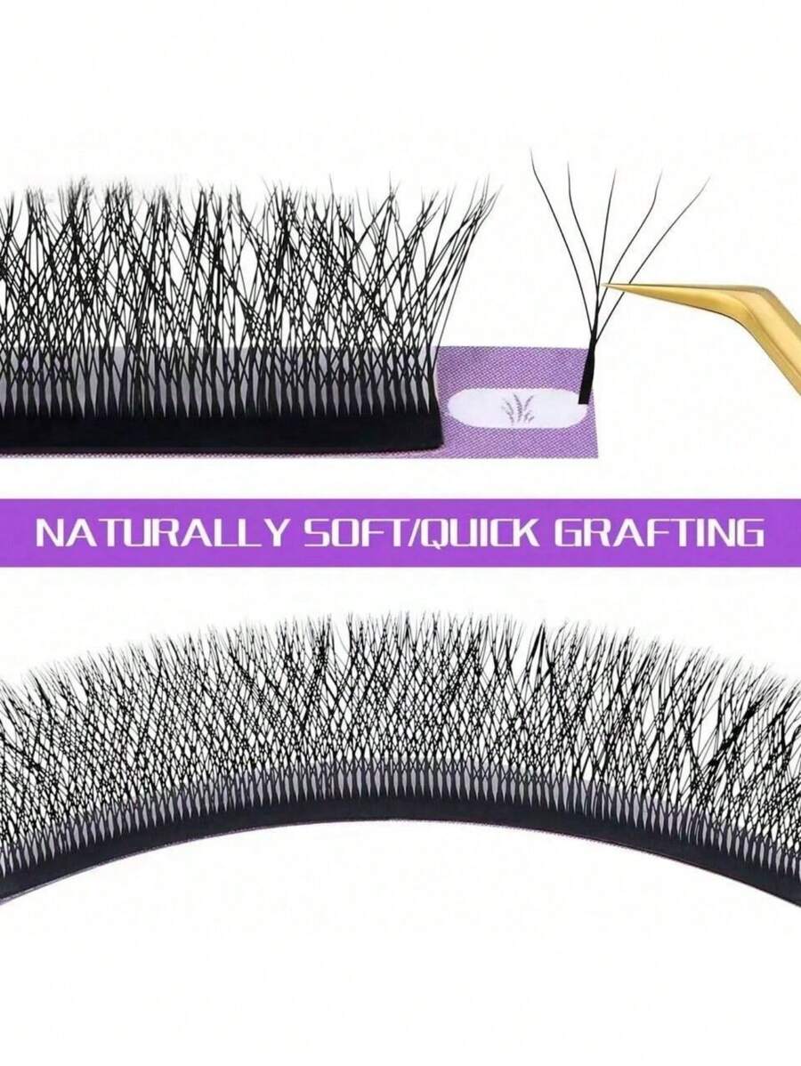 10 Rows D Curl 5D W Lashes Easy Fan Eyelash Extensions Wholesales Y ...