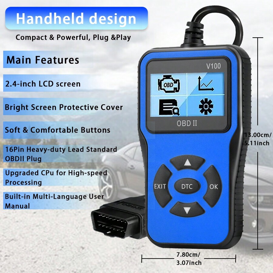 Automotive OBD2 Diagnose Scanner Code Reader Engine Fault Code Reader ...