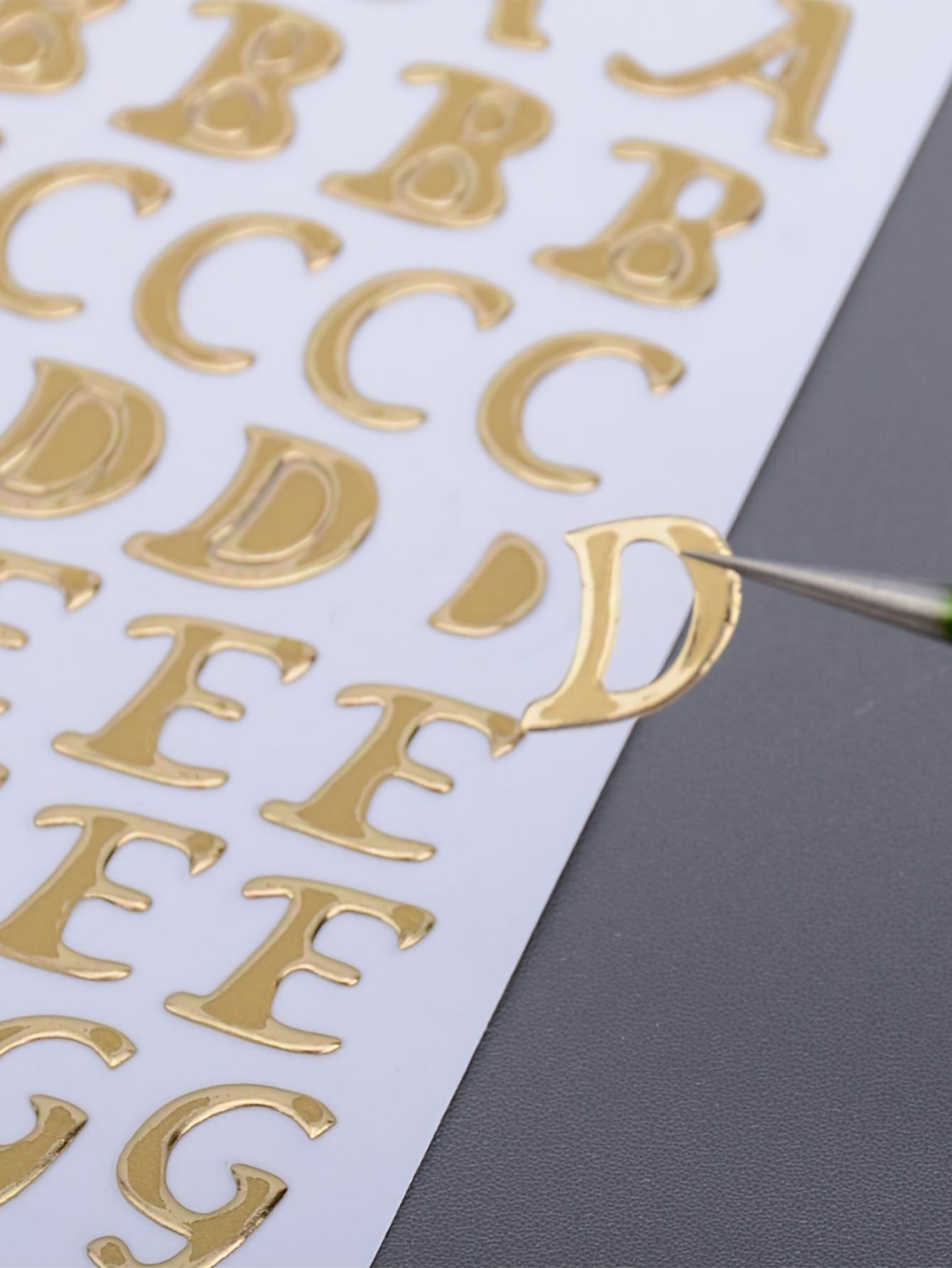 1Sheet Gold Glitter Alphabet Stickers, Mini Sparkle Letters & Numbers ...