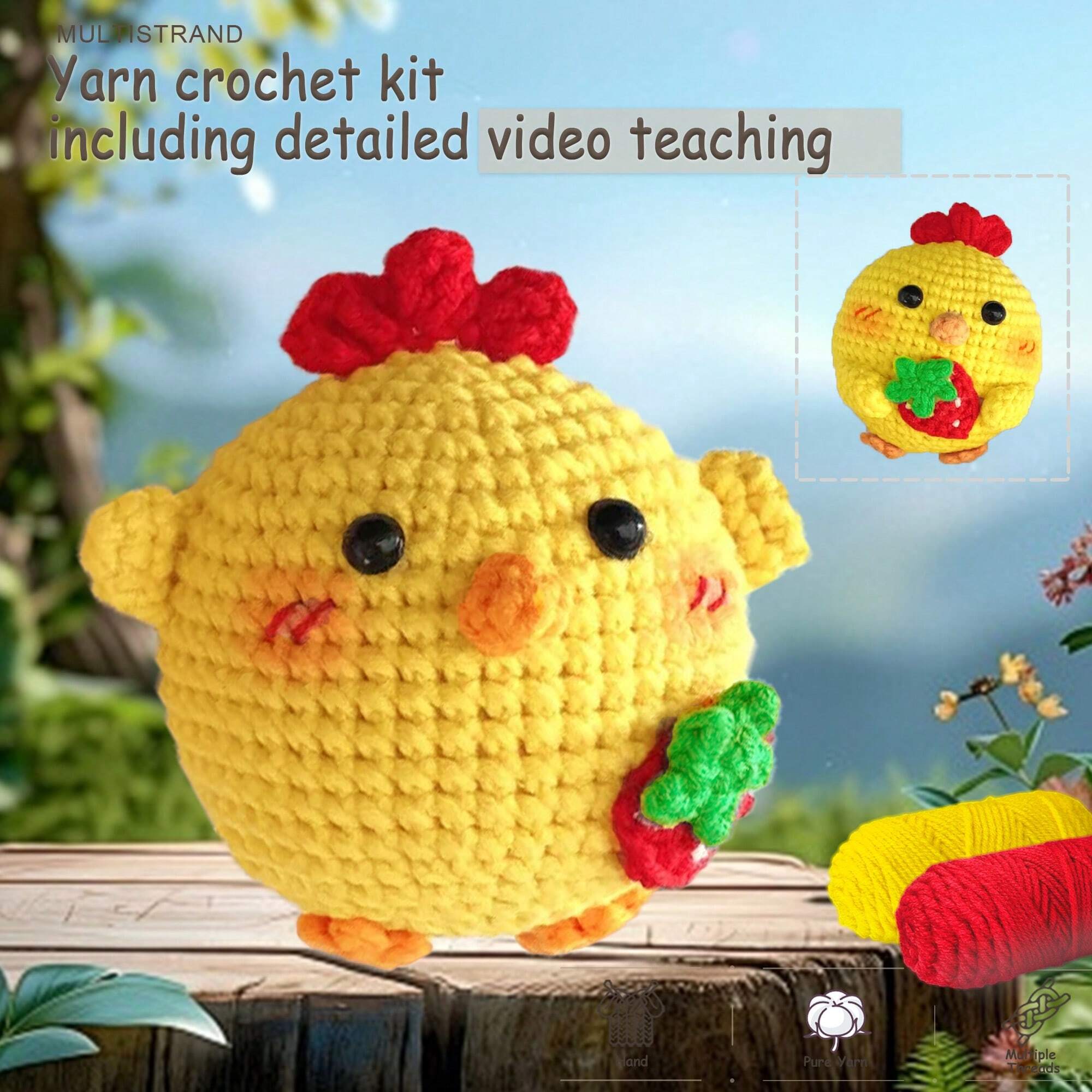 DIY Animal Crochet Material Kit Suitable For Starters Who Are New To ...