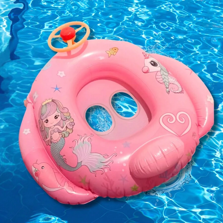 Pink Unicorn Inflatable Children's Float With Mermaid And Yellow Horn ...