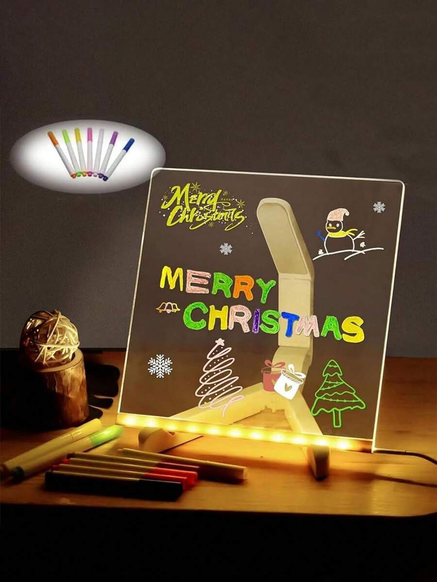 Acrylic Dry Cleaning Board With LED Light And Memo Pad, Luminous Dry ...