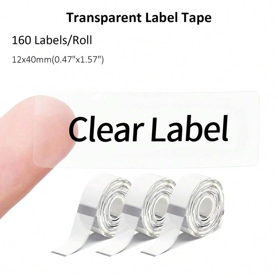 D30 Clear Label D30 Transparent Thermal Label Tape 12mmx40mm Compatible ...