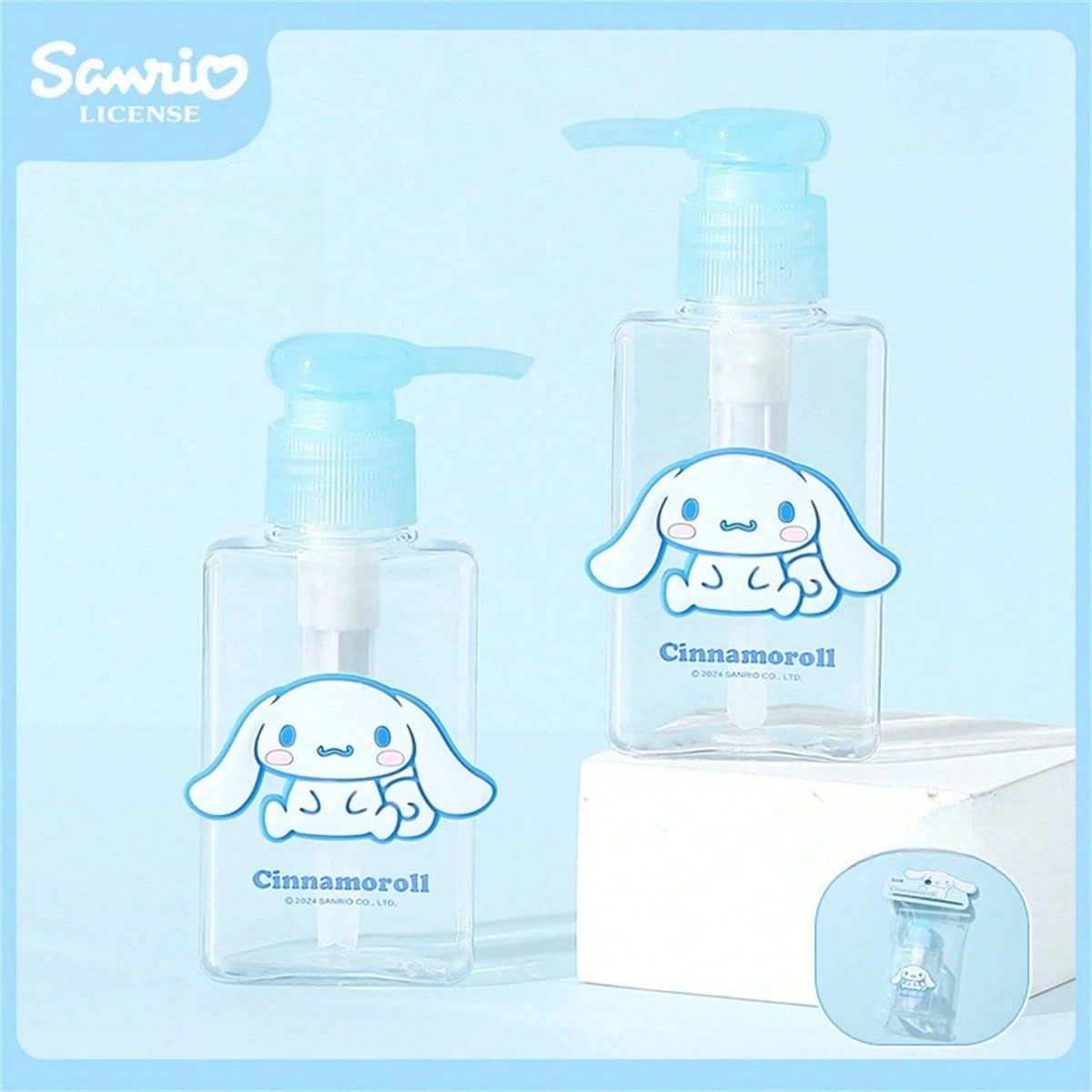 Sanrio Characters Refillable Bottles Set, Includes Pressed Shower Gel ...