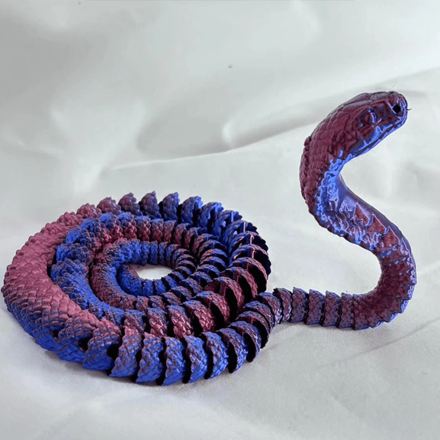 3D Printed Cobra Toy Ornaments, Fish Tank Landscaping, Full Joint ...