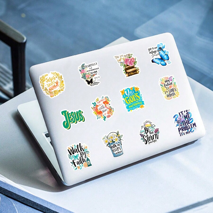 50 Pcs Bible Verse Stickers With Positive Quotes, Inspiring English ...