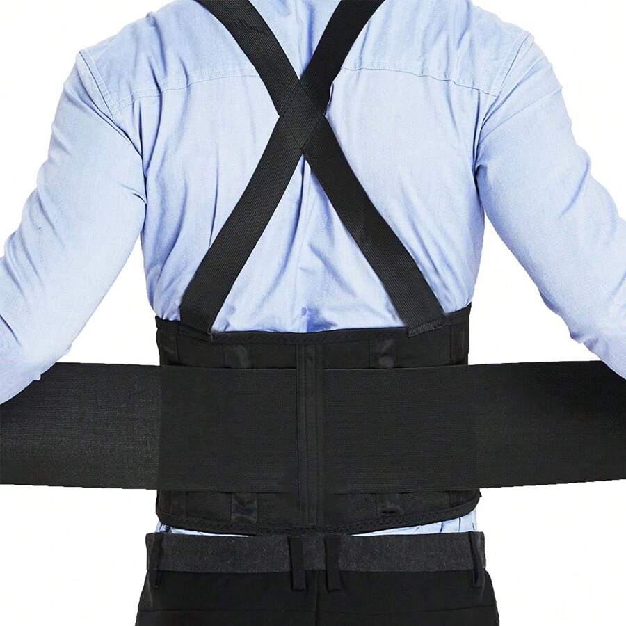 Back Brace Lumbar Support Belt With Suspenders, Adjustable Back Support ...