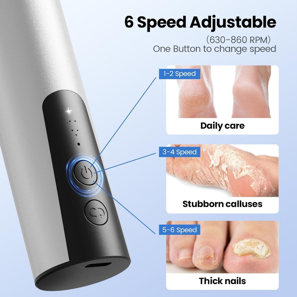 Rechargeable Foot File, Professional Electric Foot Callus Remover ...