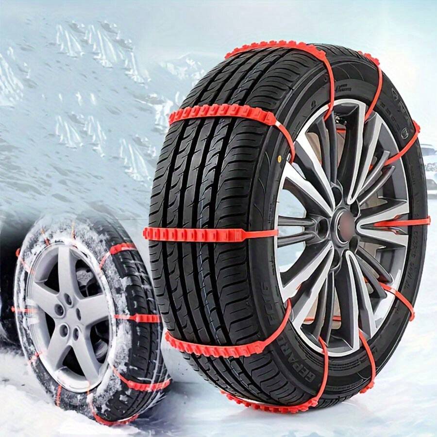 Car Skid Chain, Winter Snow And Ice Track Tire Skid Chain, Rolling Belt ...