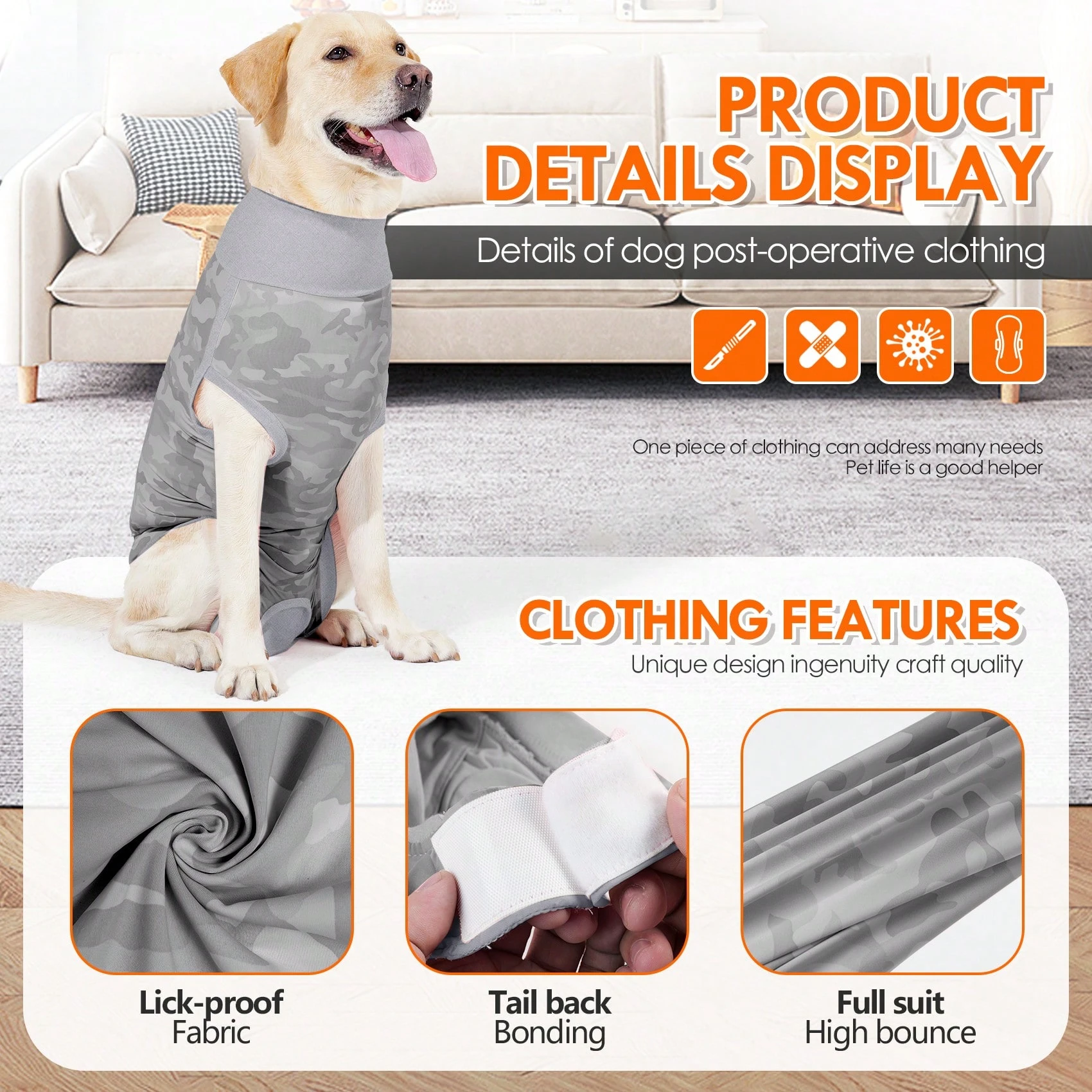 New Dog Surgery Recovery Suit, Recovery Suit For Small Medium Large ...