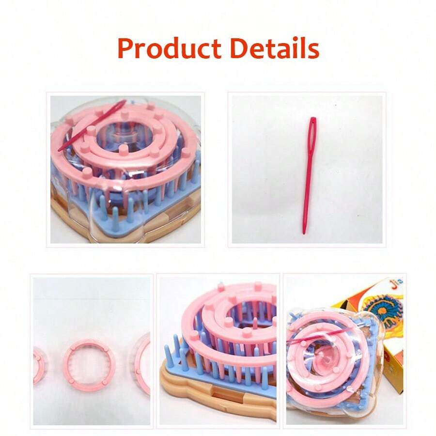 1set Manual Flower Knitting Machine DIY Wool Knit Tool Square Set ...