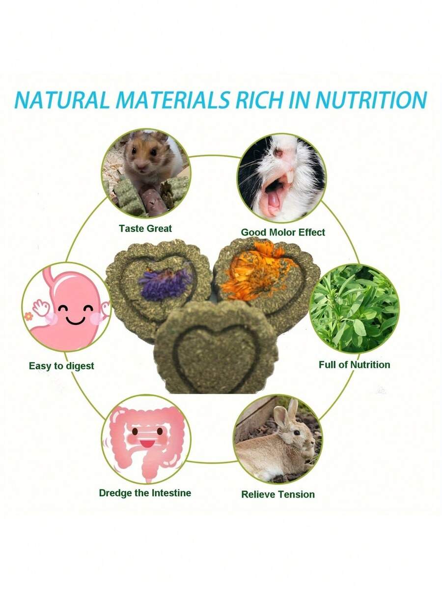 12Pcs Natural Timothy Hay Treats For Rabbit Toys And Guinea Pig Toys ...