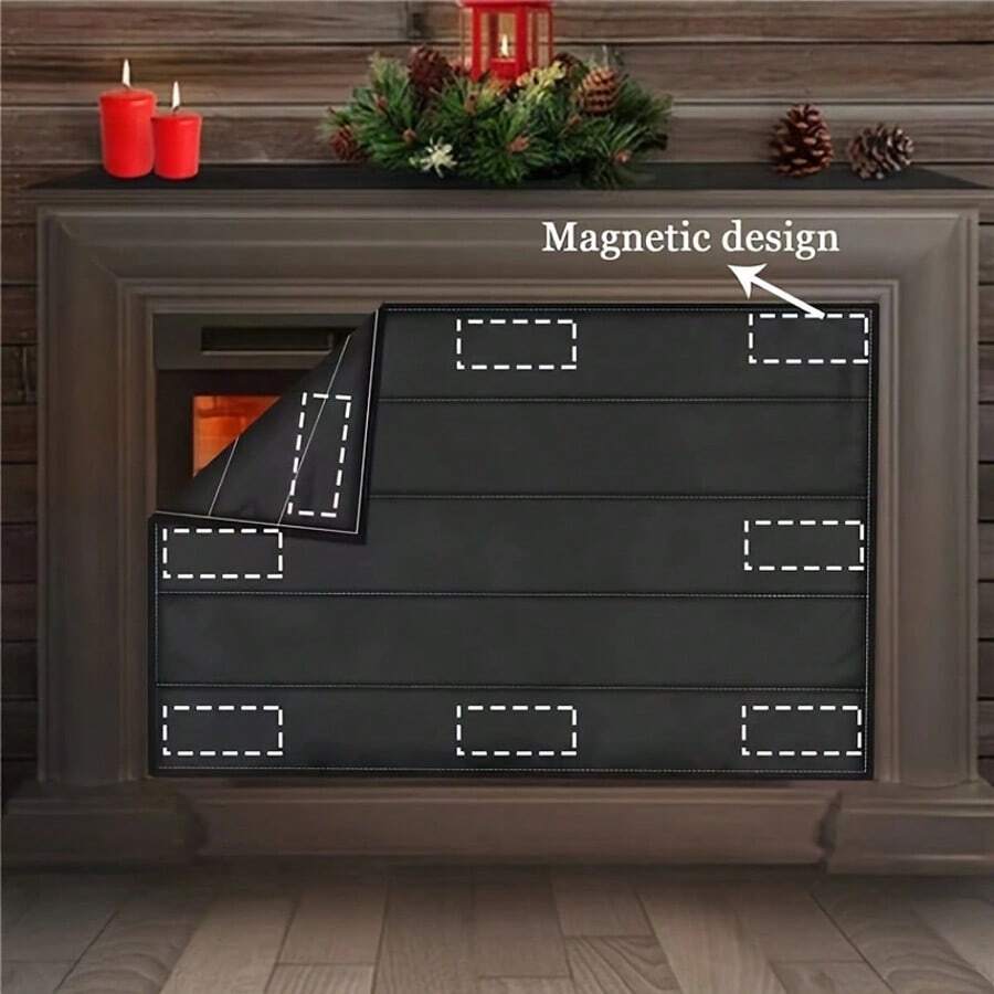 Magnetic Fireplace Guard, Iron Fireplace Hearth Spark Screen Protector ...