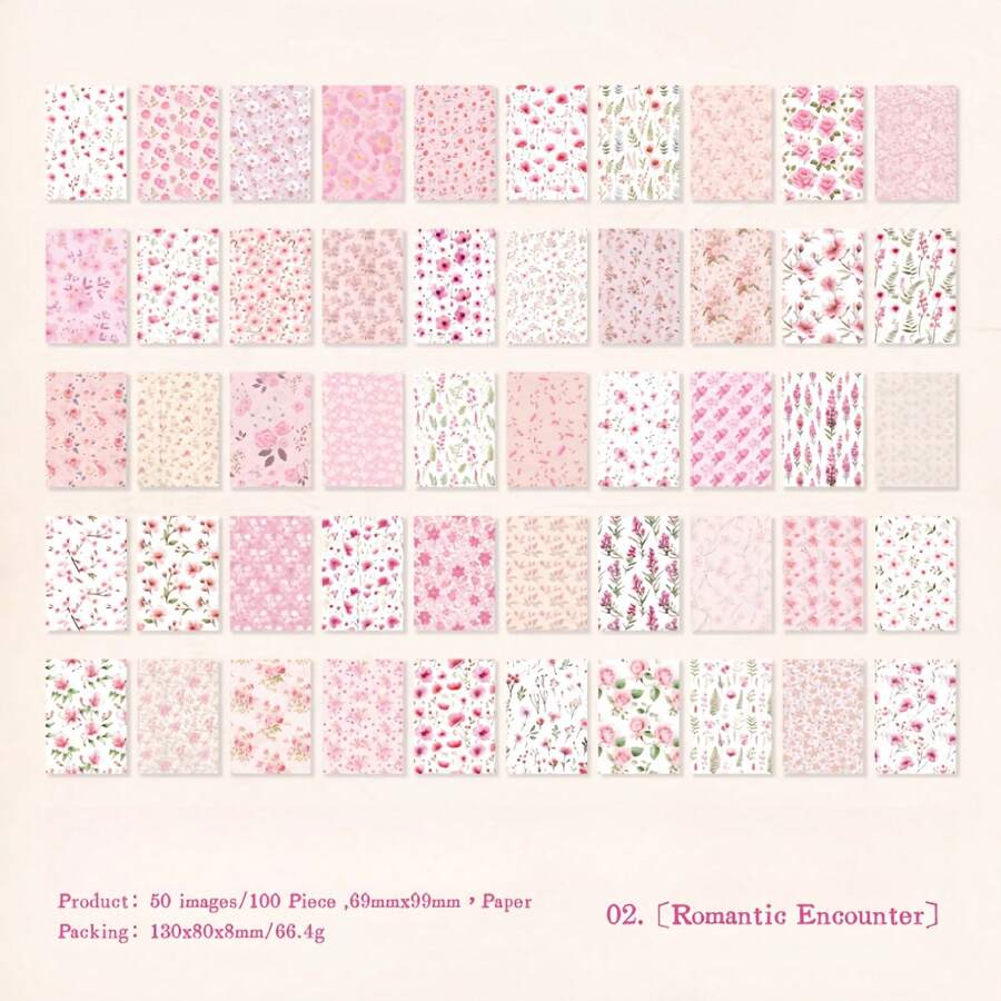 100 Sheets Vintage DIY Scrapbook Paper Supplies Aesthetic Paper ...