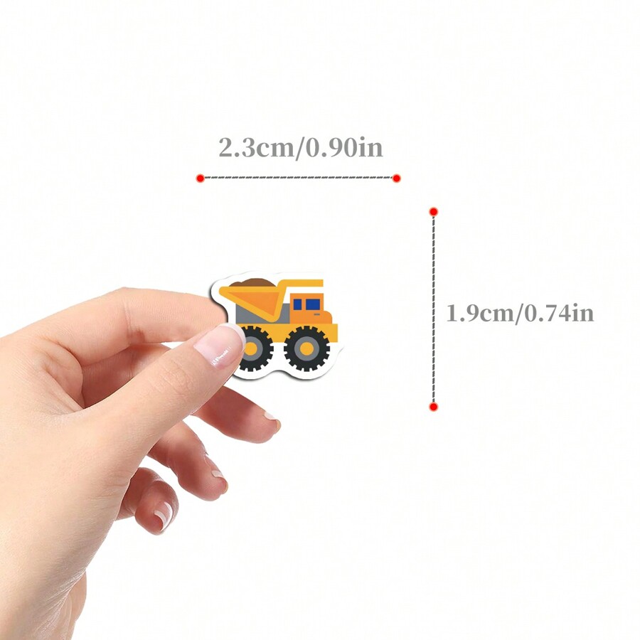 500PCS Engineering Vehicles Stickers Roll Vinyl Aesthetics Stickers For ...