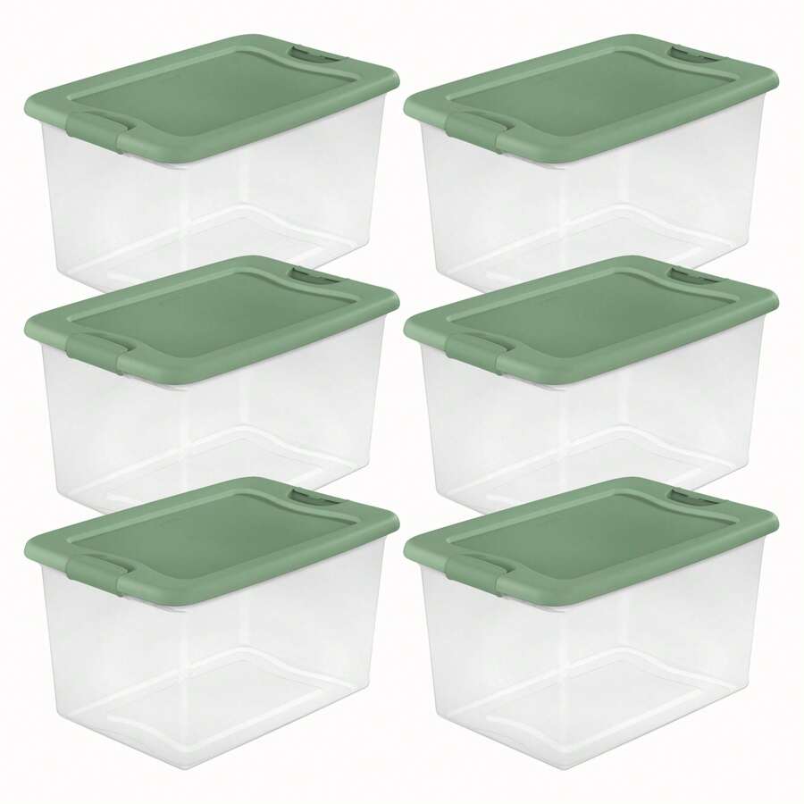 Sterilite Sterilite 64 Quart Latching Plastic Storage Container Tote ...