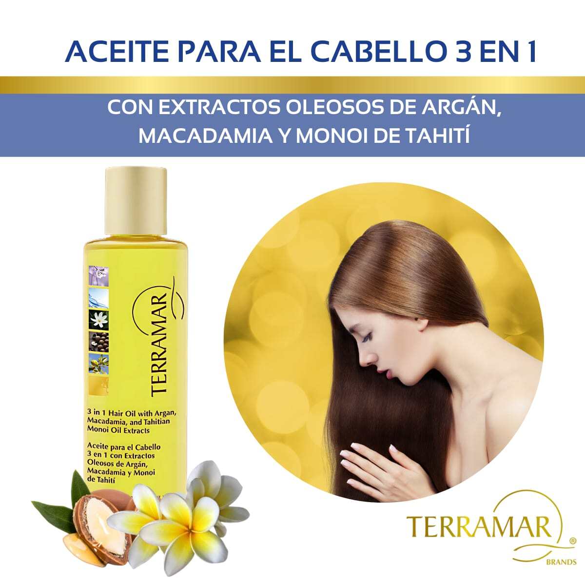 Kit 2 Terramar Oil 3 In 1 Hair Oil Treatment 120ml | SHEIN USA