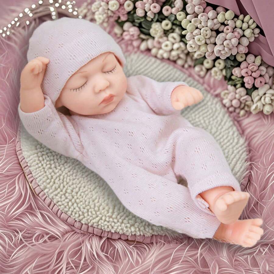 Boneca Reborn Lifelike de 8 Polegadas, Boneca de Bebê Recém-Nascido ...
