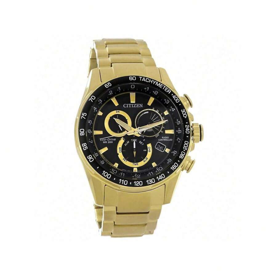 CITIZEN Citizen Eco-Drive PCAT Chronograph Gold Tone Stainless Mens ...