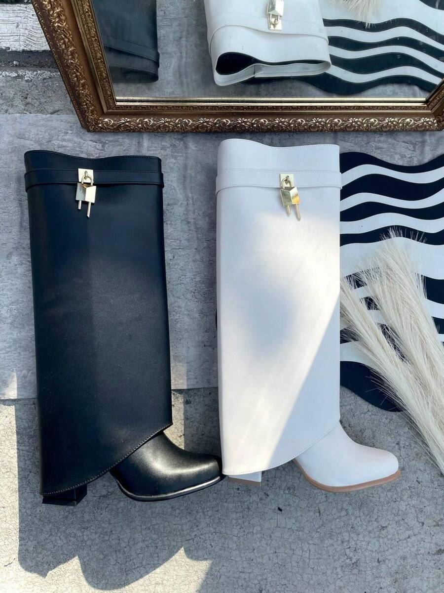 ELEGANT DETACHABLE BOOTS POINTED TOE BOOTS CUSHIONED BOOTS WITH LOW ...