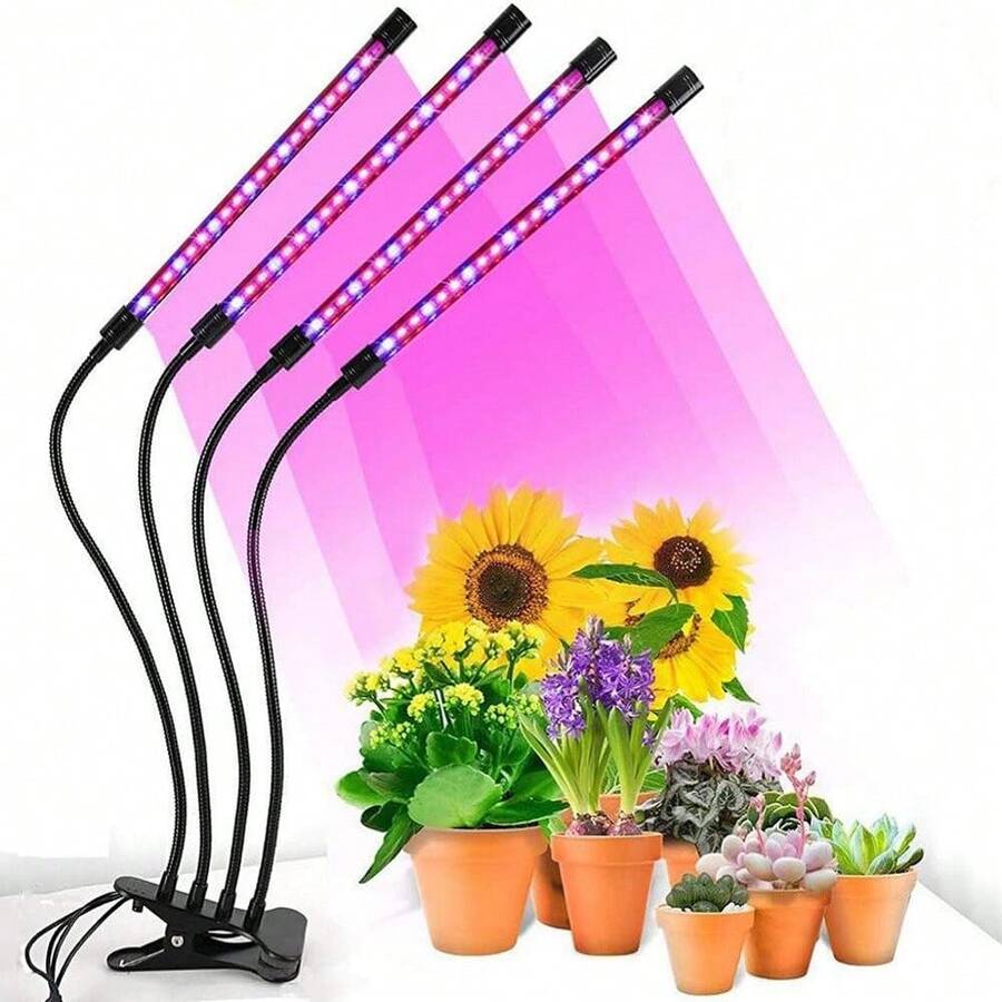 LED USB Grow Light With Clip Phytolamp Dimmable 3H/9H/12H Timer Setting ...