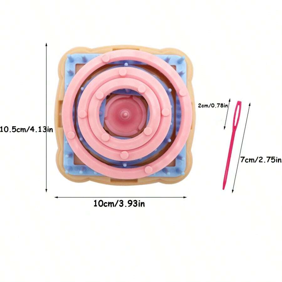 1set Manual Flower Knitting Machine DIY Wool Knit Tool Square Set ...