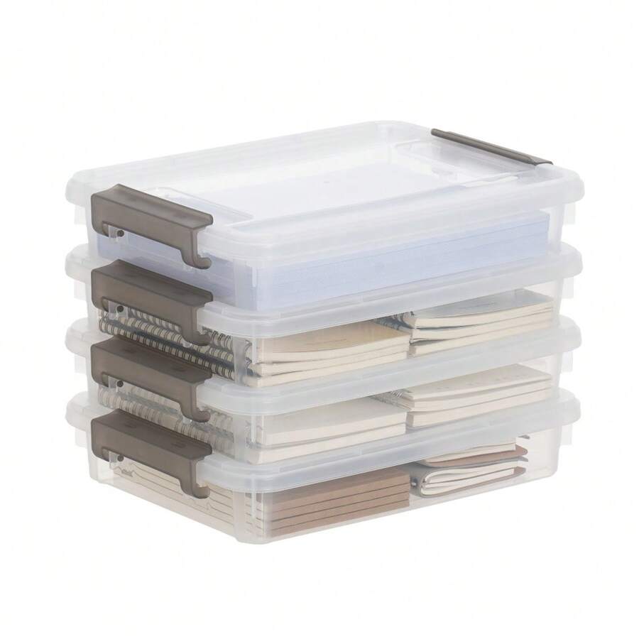 JALOVE Jalove Plastic Storage Bins With Latching Lids Portable Project ...