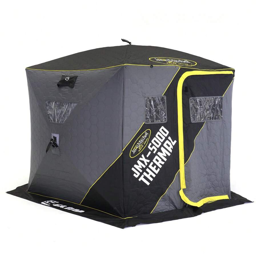 Clam CLAM Jason Mitchell X5000 Portable 9 Ft 6 Person Ice Fishing ...