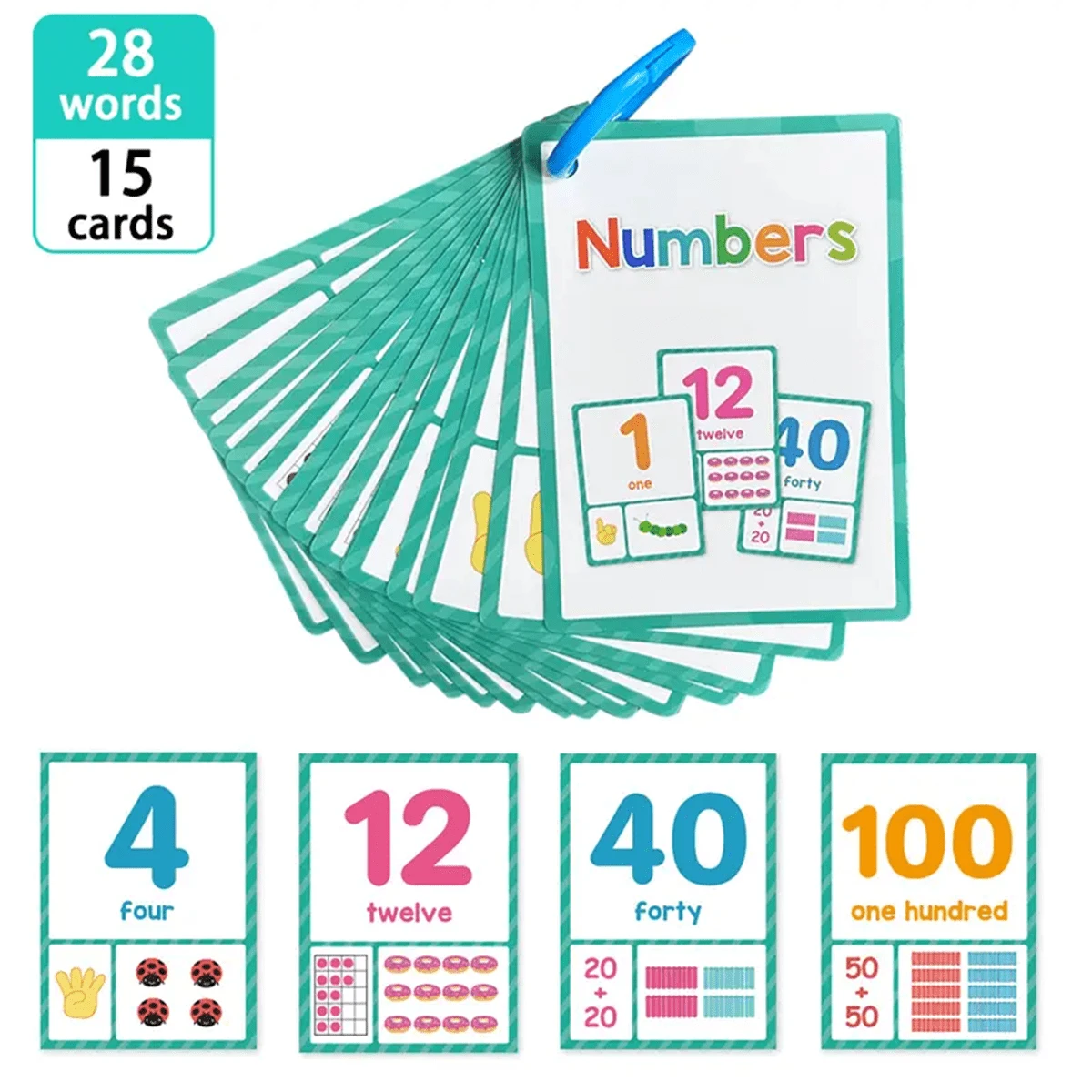 15 Math Flash Cards For Ages 4-6: Addition, Subtraction, Counting &More ...