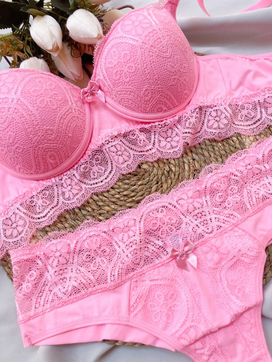 Conjunto Bojo De Renda Lingerie Sexy Calcinha Sutiã com Bojo - MÁRCIA ...