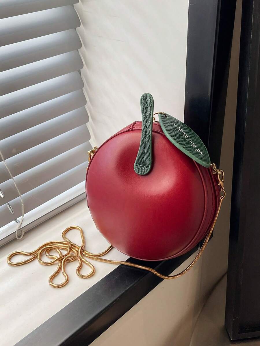 1pc BEIKAMU Fashion Mini Apple Shaped Bag, Versatile Chain Strap ...