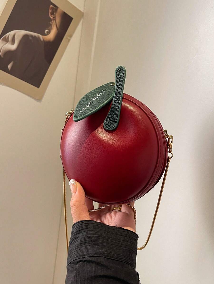 1pc BEIKAMU Fashion Mini Apple Shaped Bag, Versatile Chain Strap ...