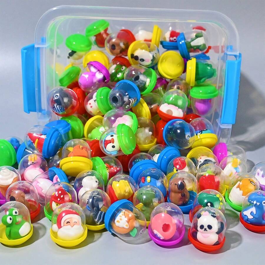[Gift Box] 50pcs Plastic Mystery Capsules With Cute Dolls - Gumball ...