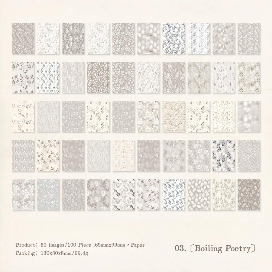 100 Sheets Vintage DIY Scrapbook Paper Supplies Aesthetic Paper ...