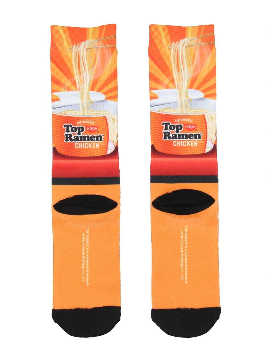 Nissen Top Ramen Men's Socks The Original Noodle Lunch Sublimated Crew ...
