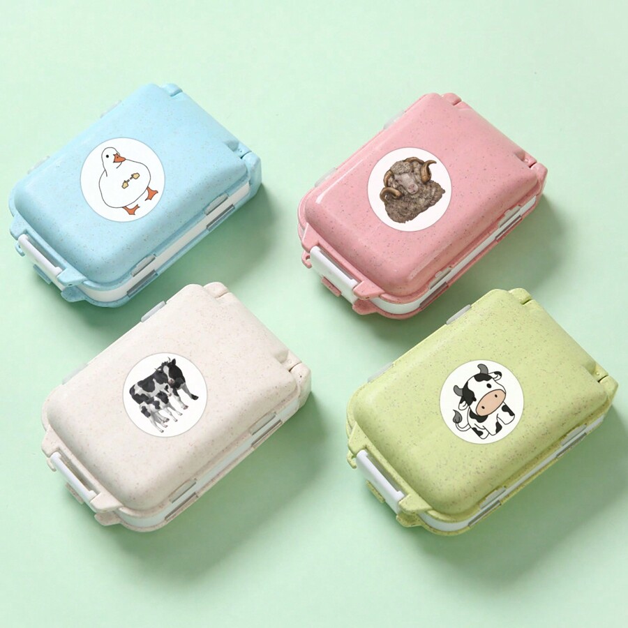 500PCS Farm Animals Stickers Roll Vinyl Aesthetics Stickers For ...