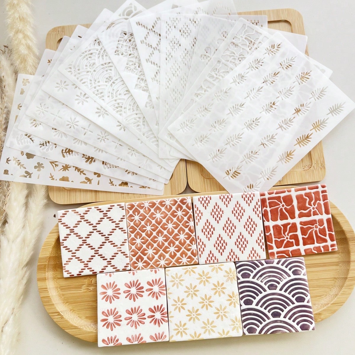 Pour Matrice Creuse en Argile Polymère, Feuille de Texture en Argile ...