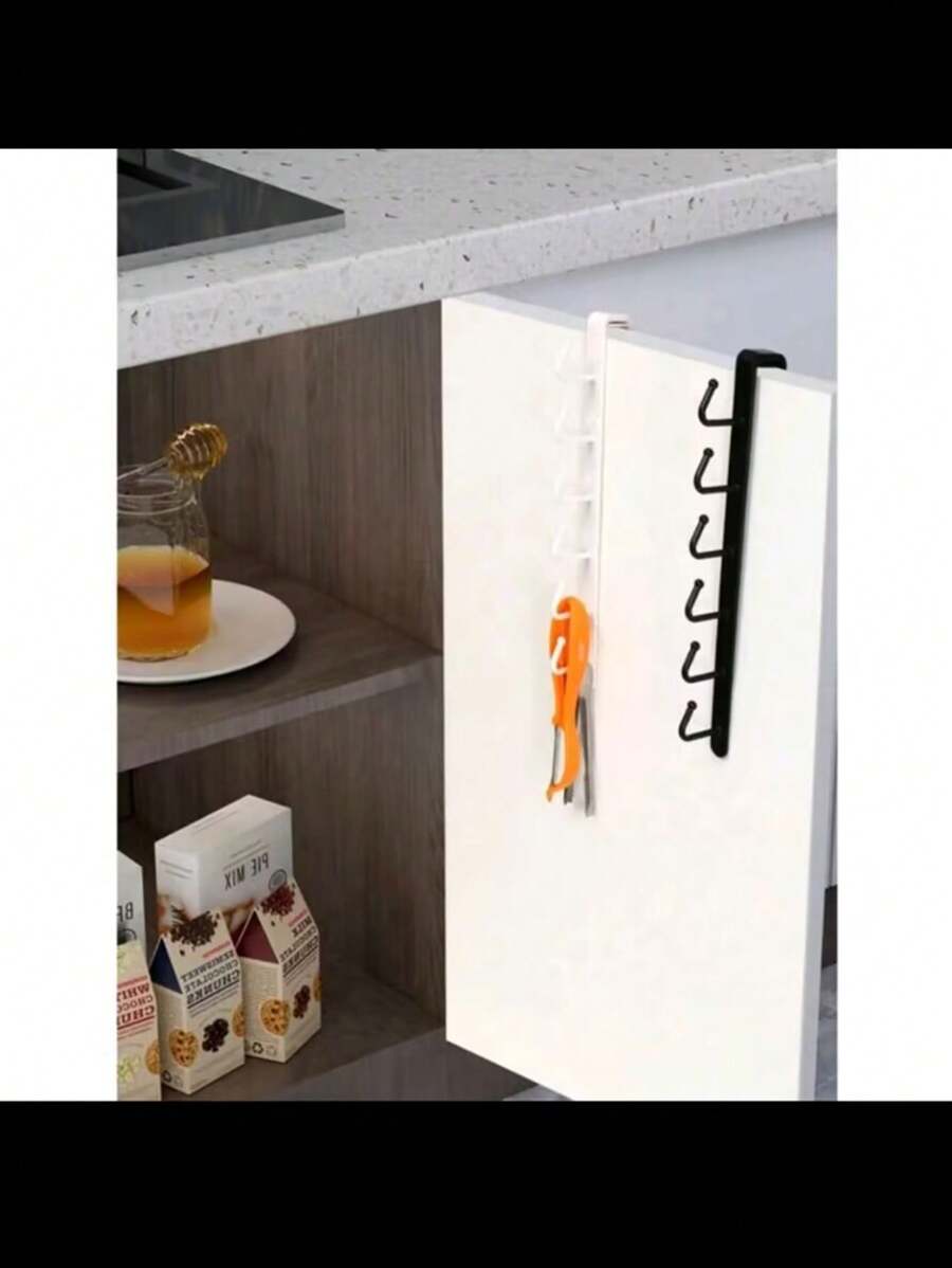 1pc Cabinet 6-Hook Storage Organizer Rack, Wardrobe Hanging Hooks ...