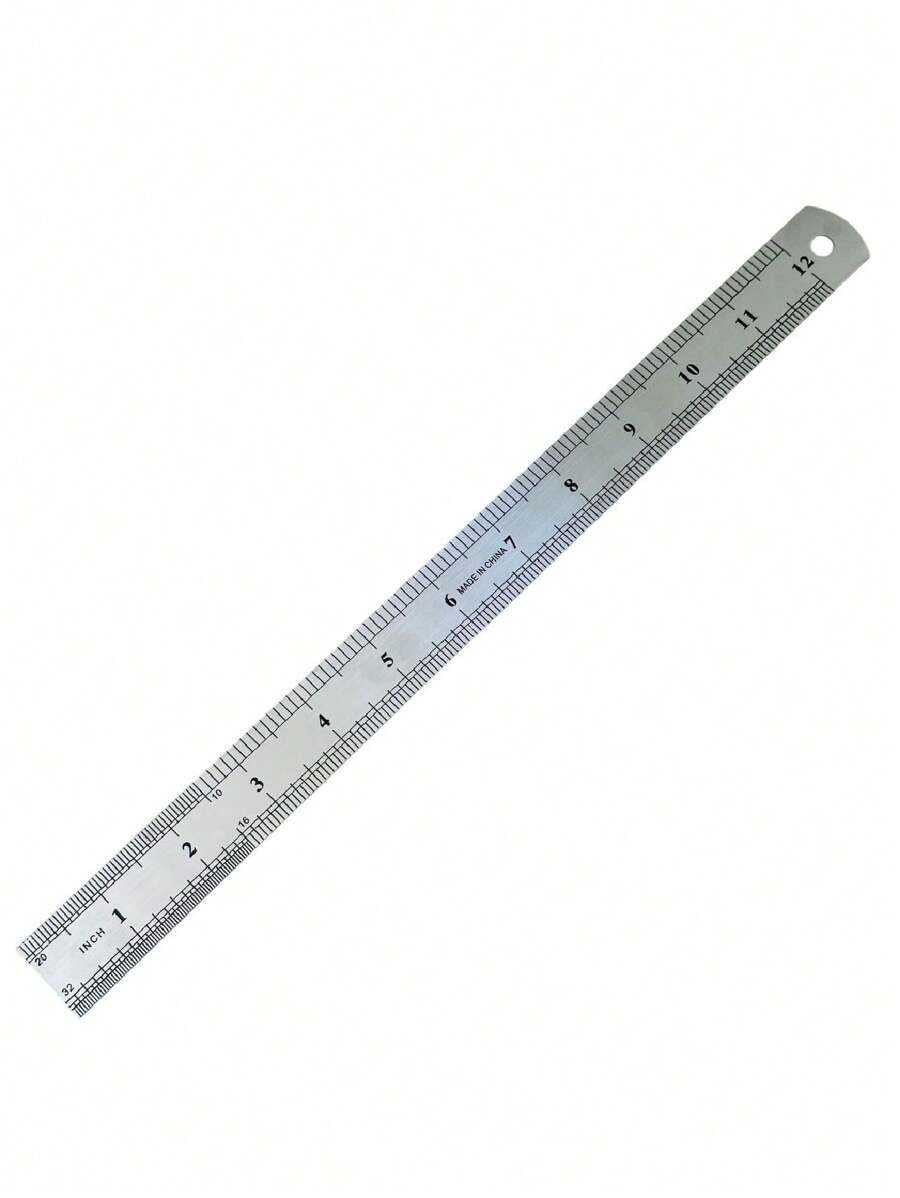 Stainless Steel Metal Ruler Measurements In Centimeters And Millimeters ...
