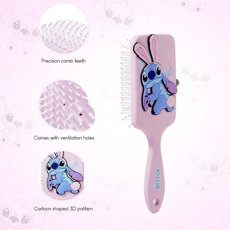 Miniso Miniso Lilo And Stitch Square Massage Air Cushion Comb For Girls ...