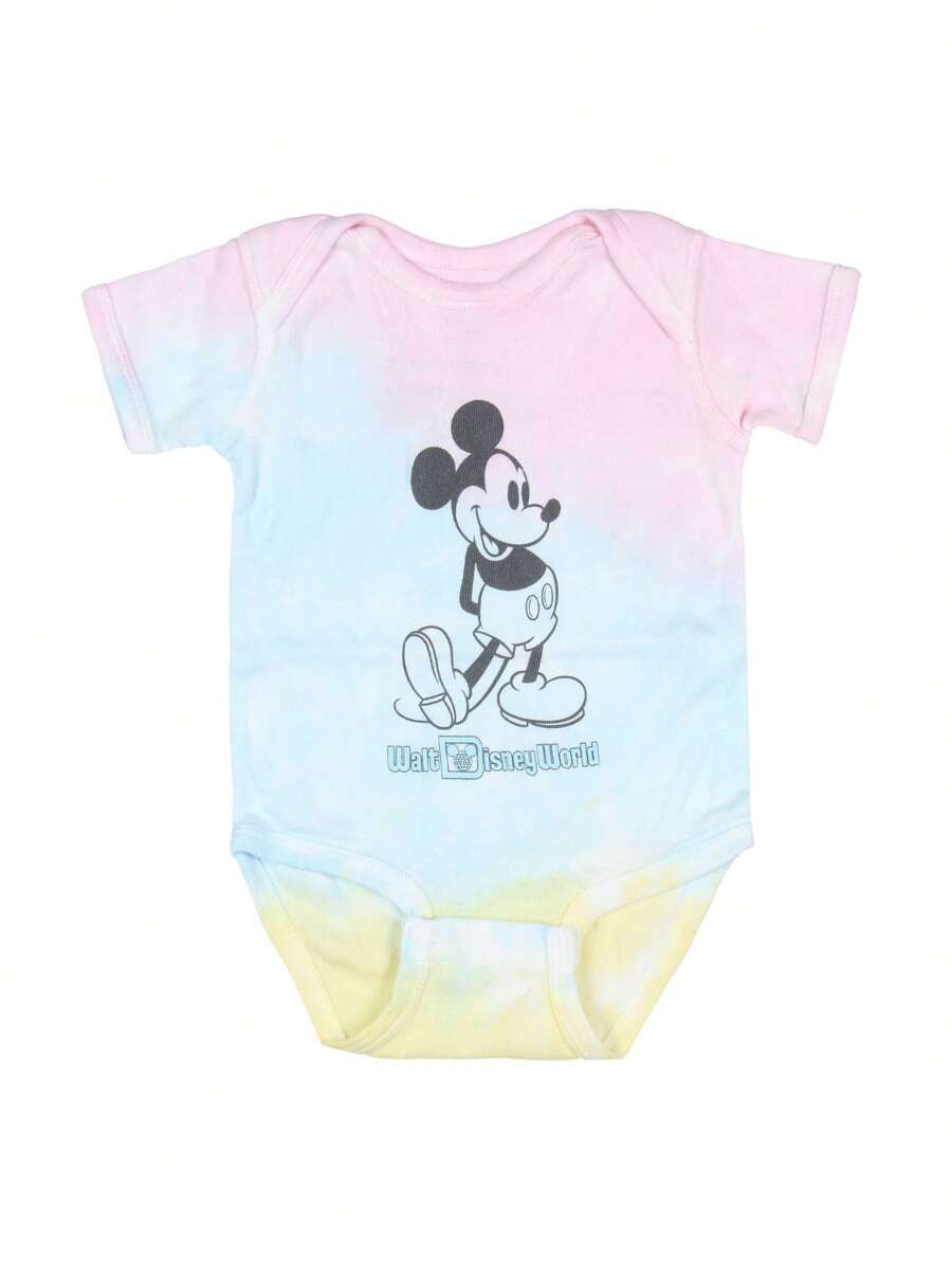 Walt Disney World Baby Girl Mickey Mouse Tie-Dye Infant Bodysuit ...