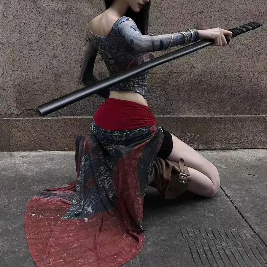 Wooden Tang Horizontal Sword, Samurai Sword, Han Sword, Miao Sword, Juhe Wooden Knife, Sheathed ...