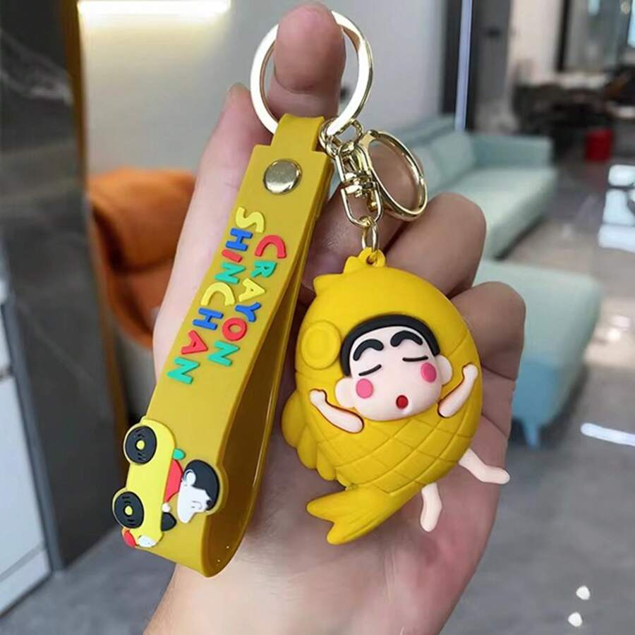 CRAYON SHINCHAN Crayon Shin Chan Keychain Cartoon Soft Plastic Doll ...