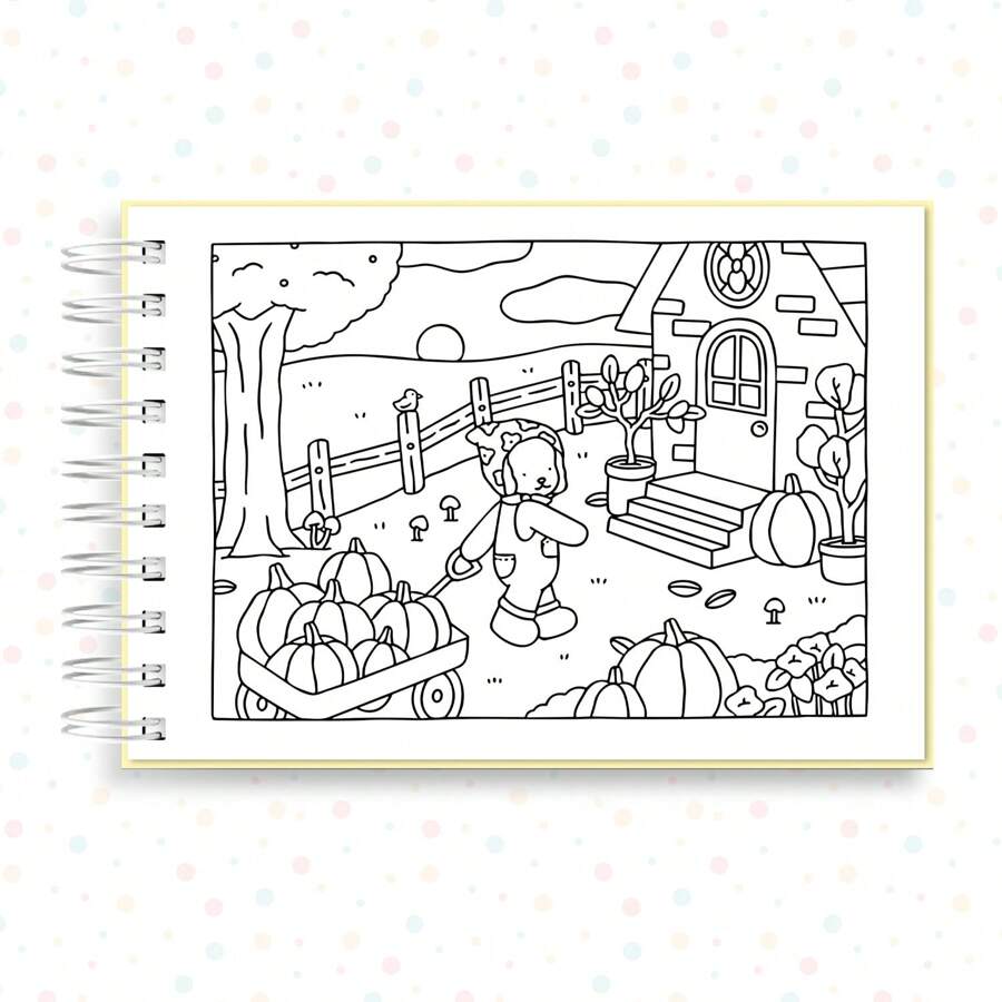 Bobbie Goods Coloring Book 100 Thick Sheets 180 Gram Drawing Notebook ...