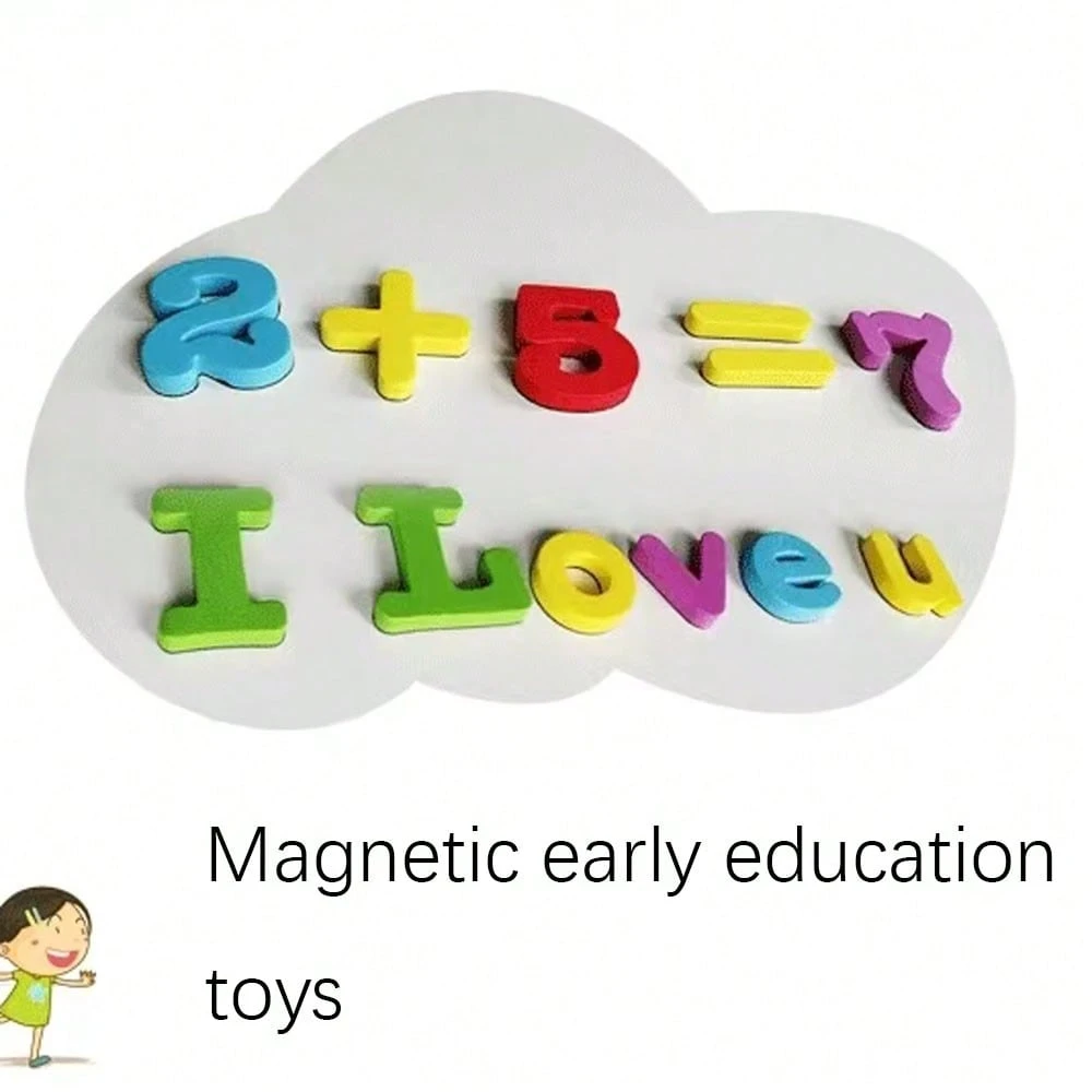 Customizable Colored Magnetic English Letters & Numbers EVA Fridge ...