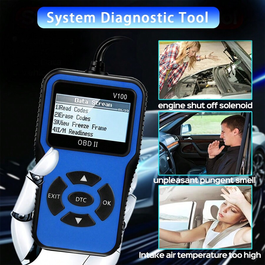 Automotive OBD2 Diagnose Scanner Code Reader Engine Fault Code Reader ...