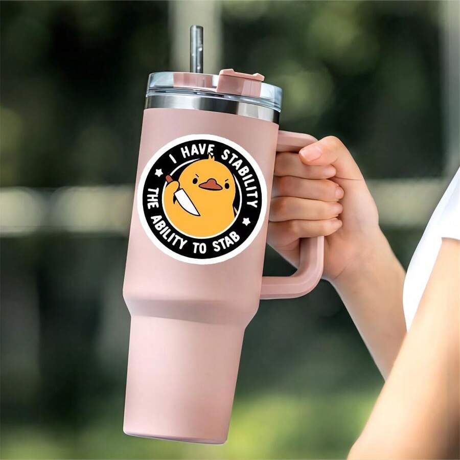 I Have Stability, The Ability To Stab - Duck Sticker - Dark Humor Vinyl ...